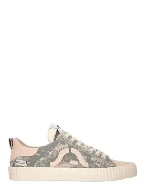 SPRINGA | UNIQUE VULCANIZED SNEAKERS ITALIAN HANDMADE Wavy Pixel Gray Sneakers - Grey