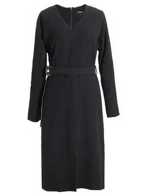 SMART AND JOY Bat Sleeves And V-neck Dress - Black