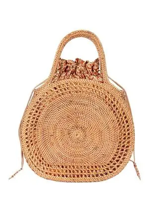 JELAVU Sydney Raffia Satchel Bag Natural - Brown
