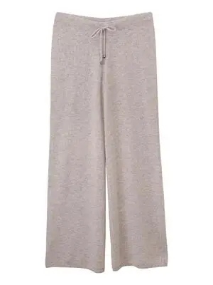 COVE Cashmere Wide Leg Joggers - Grey