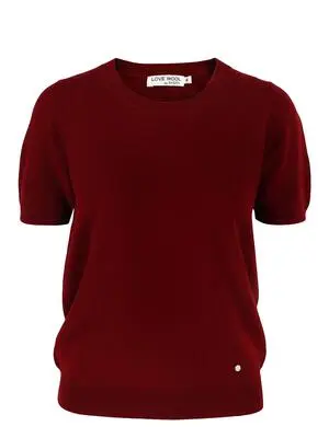 TIRILLM Alina" Cashmere T-shirt Wine - Red