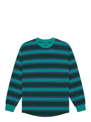 Éclectique Long Sleeve T-shirt In Emerald Drift - Green