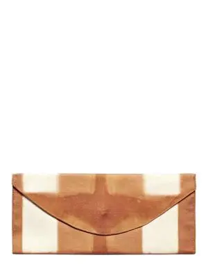 STUDIO VARIOUSLY Melo Mulberry Silk Shibori Hand Crafted Envelope Pouch - Gold