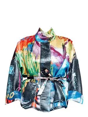 MAXJENNY Square Boxy Jacket - Street Art Yellow