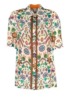 LALIPOP DESIGN Boho Style Viscose Shirt - Black
