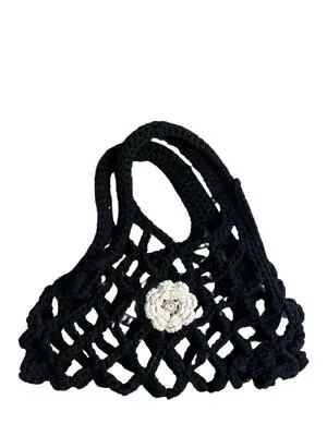 DECOLET THE LABEL Mini Crochet Bag - Black