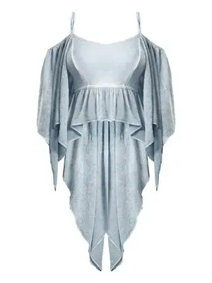 ZHENABIA Venus Blouse Baby - Boho Top Blue