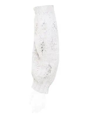 PALOMA LIRA Knitted Warmers - White