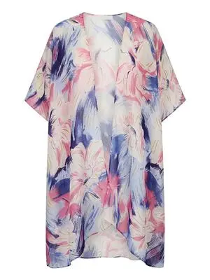 JAMES LAKELAND Iris Print Kaftan - Blue