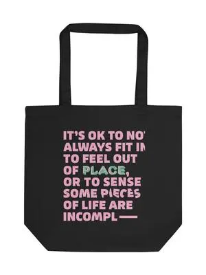 ANCHOR & CREW Five It's Ok Editions Recycled Cotton Tote Bag - Black