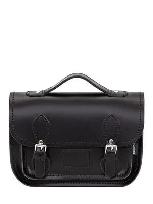 ZATCHELS Leather Midi Satchel - Black