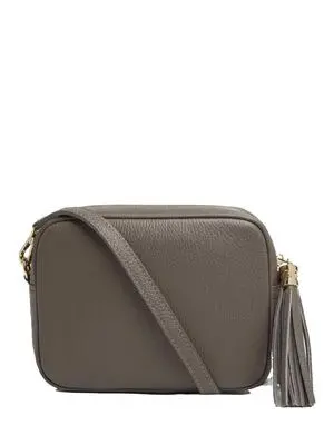 BETSY & FLOSS Verona Crossbody Tassel Bag In Cinder With Pastel Strap - Brown