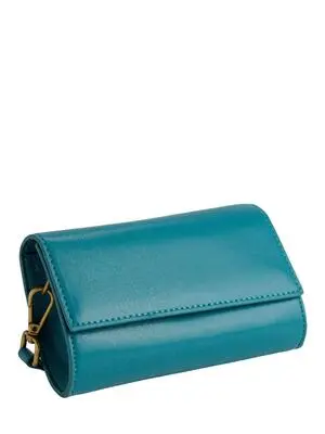 NO.49 HANDBAGS Francine Turquoise Belt, Crossbody, Shoulder & Clutch Bag - Blue