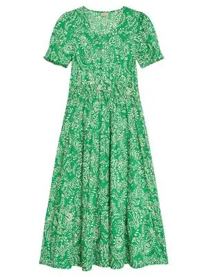 INARA Jaipur Cotton Dress - Green
