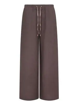 SOLPARDUS Atti Umber Linen Trousers - Brown