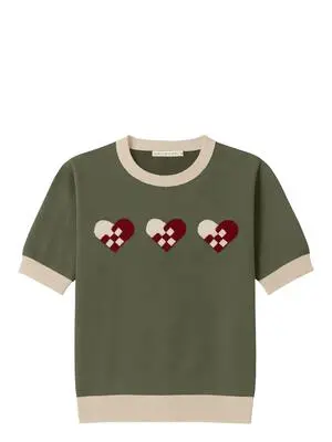 GROBUND Alva Tee The One With Christmas Hearts - Green