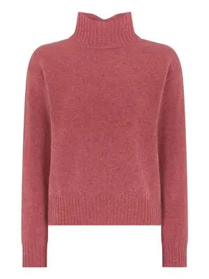 REALLY WILD CLOTHING Kinalba Lambswool High Neck Sweater - Red