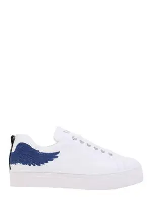 MARTÉ Blue / White Angel's Ease Classic Trainer In White With Midnight Blue Wing - Blue/white
