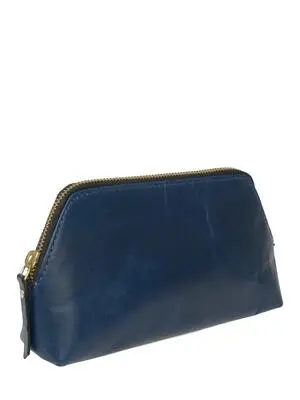 VIDA VIDA Solar Navy Leather Make-up Bag - Blue