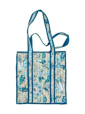 INARA Indigo Lotus Tote Bag - Blue