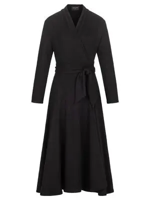 MARIANNA DÉRI Knitted Wrap Dress - Black