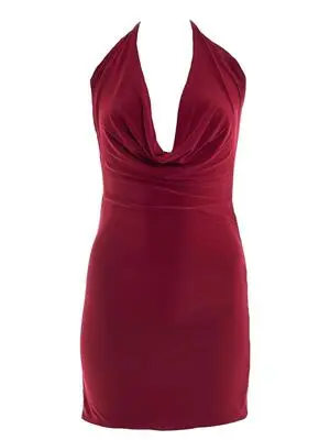 CHIARELLA Lujuria Mini Dress- Red Wine - Brown