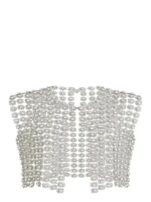 Saachi Floral Shell Pearl Capelet - Silver