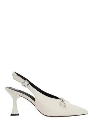 ILVI Neutrals Vyver Beige Leather Heeled Sandal - Beige/black