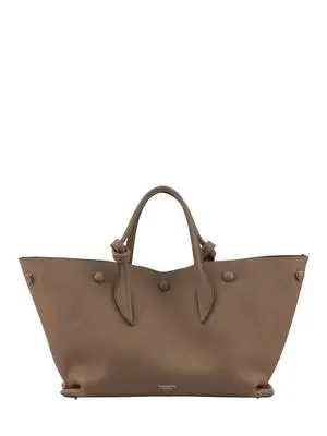 PUGNETTI PARMA Neutrals Bell Bag M - Taupe Black