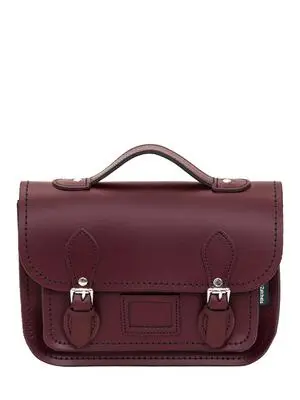 ZATCHELS Leather Midi Satchel - Marsala Red