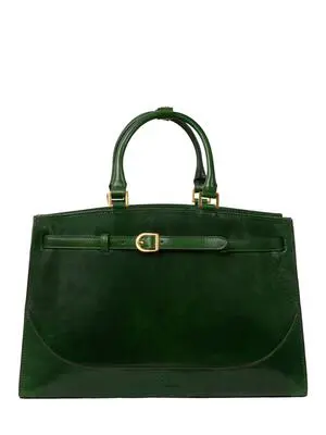 TIME RESISTANCE Leather Handbag - Shirley - Green