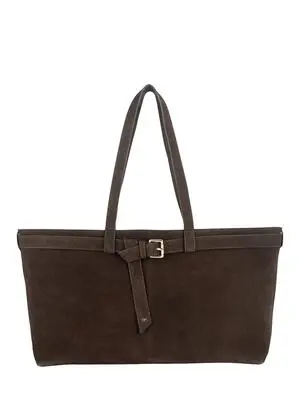 APATCHY LONDON The Esme Chocolate Suede Bag - Brown