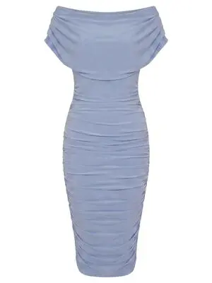 ATOM LABEL Oxygen Dress In Powder - Blue