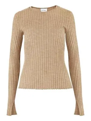 SALANIDA Neutrals Brera Merino Long-sleeve Top - Beige