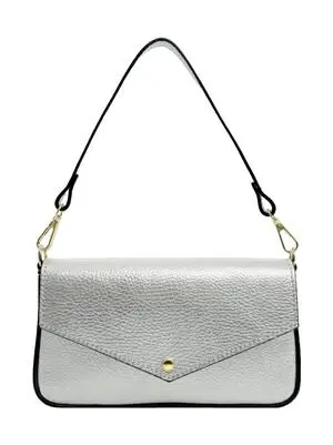 APATCHY LONDON The Munro Leather Shoulder Bag - Silver