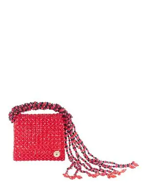 TILLIE BEADS Ruby Garland Mini Bead Bag - Red