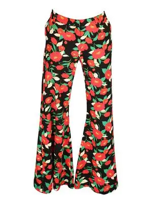 JENNAFER GRACE Black / Red Mareesa Trousers In Alice Poppy - Black/red