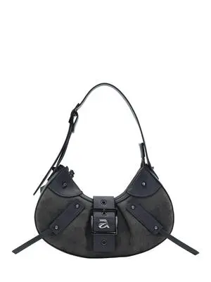 A BY ANYAH Ange Charcoal Black Mini Shoulder Bag - Grey