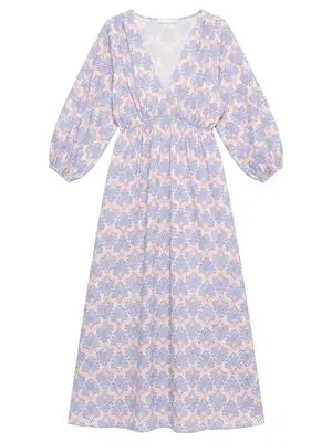 TANTRA SPAIN SL Printed Maxi Dress With V-neck - Blue