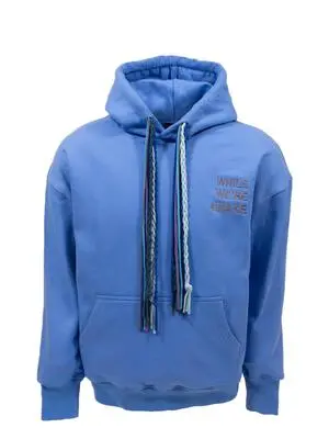 WHILE WE'RE AWAKE Multi String Light Hoodie - Blue