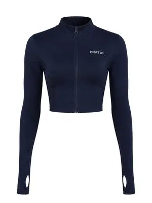 CMMTTD Core Contour Cropped Zip-up Midnight - Blue
