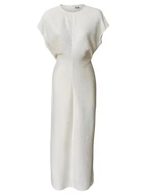 LONDON ATELIER BYPRODUCT Neutrals Crinkled A Line Dress - Beige