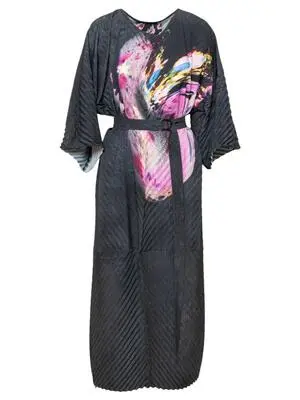 ARTISTA Ruben Pleated Maxi Dress - Grey
