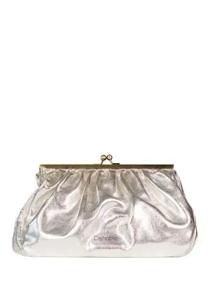 DANNI RO Porto Clutch - Metallic Leather Silver