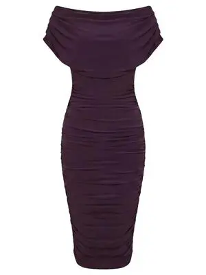 ATOM LABEL Oxygen Dress In Blackcurrant - Purple