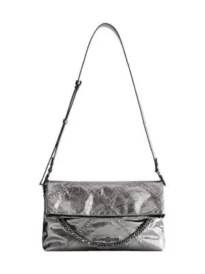 ORANGE CUBE Retro Messenger Bag - Black Silver