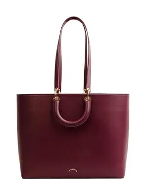 QOSMIC Tote Bag Titan Nebula Grape Leather Burgundy / Aubergine - Red