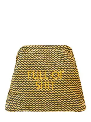 LILLY LOVES Embroidered Straw Clutch - Orange