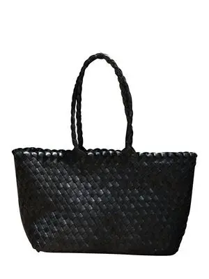 RIMINI Woven Eco Leather Handbag 'amadea - Black