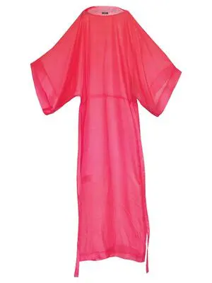 Chuks Collins Chiffon Convertible Batwing Dress Pink